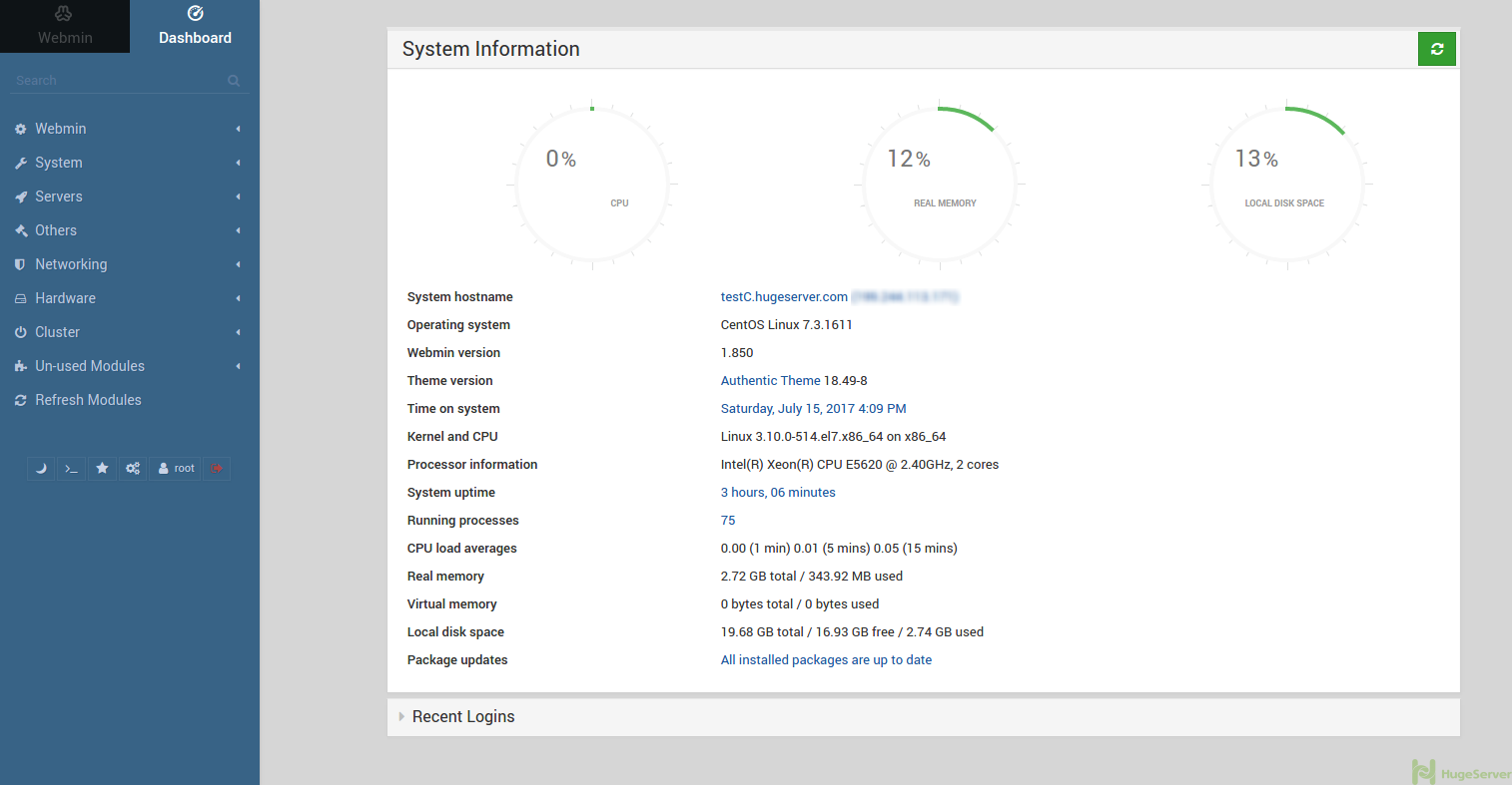 How To Install Webmin Control Panel For Linux On Centos 7